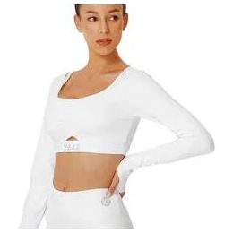 Longshirt YEAZ "Long Shirt HORIZON", Damen, Gr. M, wei&szlig;, Obermaterial: 78% Polyester PES. 22% Elasthan EL., Sweatshirts Longshirt