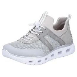 Sneaker Rieker "Rieker Sneaker Lederimitat", Damen, Gr. 37, grau, Lederimitat, Schuhe Sneaker