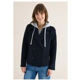 Cabanjacke Cecil, Damen, Gr. L (42), blau navy, Stoff, Obermaterial 1: 93% Polyester, 7% Elasthan; Obermaterial 2: 82% Baumwolle, 18% Polyester, unifarben, comfort fit normal, ohne Ausschnitt, B&uuml;ndchen, Jacken