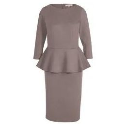 Etuikleid Alba Moda "Kleid Kleid", Damen, Gr. 42, N + K Gr, beige (taupe), Obermaterial: 85% Viskose CV. 15% Elasthan EL., Modern, normal, Kleider Etuikleid