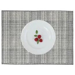 Platzset Apelt "Cona", grau, B:35cm L:48cm, 90% Polypropylen, 10% Polyester, Platzsets, mit Kettelrand