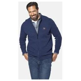 Strickjacke Jan Vanderstorm "Strickjacke BJORNVIK", Herren, Gr. 3XL, blau, Obermaterial: 100% Baumwolle CO., Strickjacken Strickjacke