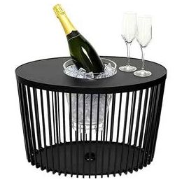 Beistelltisch COOTAB COOLER TABLE "3-in-1 Loungetisch mit Acryl-K&uuml;hler Stockholm 46 cm schwarz", schwarz, B:35cm H:46cm, Tische, Beistelltisch, Wetterfest, Pflegeleicht, Hitzebest&auml;ndig, Stapelbar