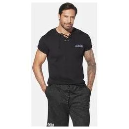 T-Shirt Jan Vanderstorm "Doppelpack T-Shirt MAYKO", Damen, Gr. 3XL, grau (grau schwarz), Obermaterial: 88% Baumwolle CO. 12% Polyester COOLMAX PES(Coolmax)., Shirts T-Shirt