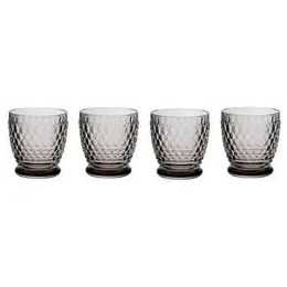 Villeroy & Boch Whiskyglas VILLEROY & BOCH "Becher Boston Coloured 330 ml 4er Set", grau (smoke), Glas, Trinkgef&auml;&szlig;e, Whiskyglas