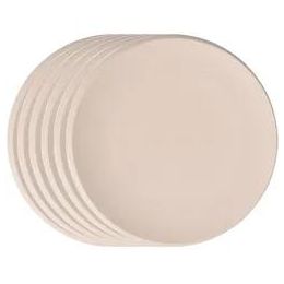 Villeroy & Boch Pizzateller VILLEROY & BOCH "Platzteller NewMoon &oslash; 29 cm 6er Set beige", beige, L:29,2cm, Speiseteller