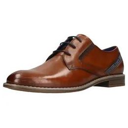 Schn&uuml;rschuh Bugatti "Bugatti Businessschuhe Leder", Damen, Gr. 40, cognac, Leder, Schuhe Schn&uuml;rschuh