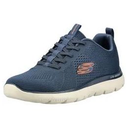 Sneaker Skechers "Skechers Sneaker Textil", Herren, Gr. 44, blau, Textil, Schuhe Sneaker