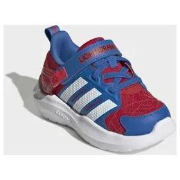Sneaker Adidas SPORTSWEAR "Adidas MARVEL LIGHTORAMA SPIDER-MAN KIDS", M&auml;dchen, Gr. 23, better scarlet, ftwr wei&szlig;, bright royal, Synthetik, Textil, Schuhe Sneaker, mit Blinkfunktion