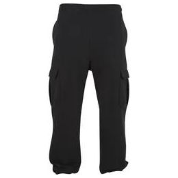 Jogginghose Urban Classics "Urban Classics 90&lsquo;s Cargo Sweatpants", Herren, Gr. S, US-Gr&ouml;&szlig;en, schwarz, 80% Baumwolle, 20% Polyester, unifarben, relaxed fit, Hosen Jogginghose
