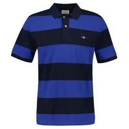 Poloshirt Gant "Poloshirt BLOCK STRIPE POLO", Herren, Gr. M, blau (blau (royal blau)), Obermaterial: 100% Baumwolle CO., Shirts