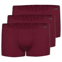 Retro Boxer Ammann "3er Pack Retro Short Day Modern / Cotton & More", Herren, Gr. 7, rot (bordeaux), Satin, Obermaterial: 57% Modal CMD. 35% Baumwolle CO. 8% Elasthan EL., Unterhosen