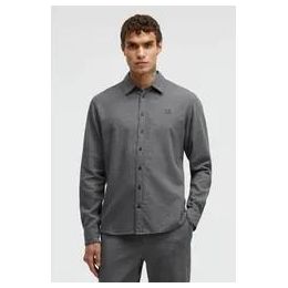 Langarmhemd CMPD, Herren, Gr. XXL, Normalgr&ouml;&szlig;en, iron grau, Web, Material: 100% Baumwolle, bestickt, slim fit normal, 1-Knopf-Manschette, Hemden, mit Kentkragen
