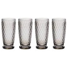 Villeroy & Boch Longdrinkglas VILLEROY & BOCH "Longdrinkgl&auml;ser Boston Coloured 400 ml 4er Set", grau (smoke), Glas, Trinkgef&auml;&szlig;e