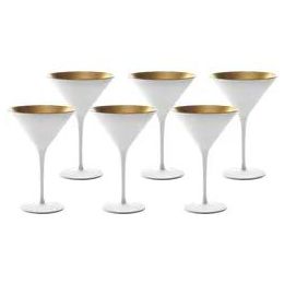 Cocktailglas ST&Ouml;LZLE "Cocktailschalen Elements 240 ml 6er Set", bunt (wei&szlig;, gold), Glas, Trinkgef&auml;&szlig;e, Cocktailglas