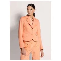 Madeleine Mode Jackenblazer MADELEINE "Blazer Piqu&eacute;-Blazer", Damen, Gr. 44, orange (pfirsich), Obermaterial: 81% Baumwolle CO. 17% Polyamid PA. 2% Elasthan EL., Modern, normal, Blazer