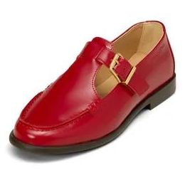 Marc O'Polo Loafer MARC O'POLO "aus gl&auml;nzendem Rindleder", Damen, Gr. 38, shiny rot, Obermaterial: 100% Leder (Rind), unifarben, Schuhe Loafer