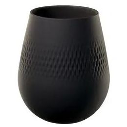 Villeroy & Boch Dekovase VILLEROY & BOCH "Vase Manufacture Collier 14 cm", schwarz (noir), Vasen