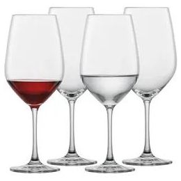 Schott Zwiesel Rotweinglas SCHOTT-ZWIESEL "Wassergl&auml;ser / Rotweingl&auml;ser Fort&eacute; 530 ml 4er Set transparent", bunt (transparent), 4 tlg., Glas, Trinkgef&auml;&szlig;e, Rotweinglas