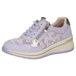 Sneaker Caprice "Caprice Sneaker Leder/Textil", Damen, Gr. 38, lavender, Leder, Textil, Schuhe Sneaker