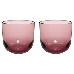 Villeroy & Boch Glas "Wassergl&auml;ser Like Glass 280 ml 2er Set", pink (grape), 2 tlg., Glas, LIKE. BY VILLEROY & BOCH, Trinkgef&auml;&szlig;e, GlaeserSet Trinkglas