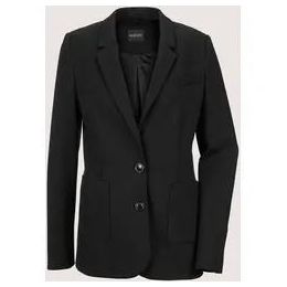 Madeleine Mode Jackenblazer MADELEINE "Blazer Langer Jersey-Blazer mit Futter", Damen, Gr. 36, schwarz, Obermaterial: 67% Viskose CV. 27% Polyamid PA. 6% Elasthan EL., Modern, tailliert, Blazer