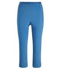 Schlupfhose GOLDNER "Kurzgr&ouml;&szlig;e Schlupfhose LOUISA mit Steppn&auml;hten", Damen, Gr. 20, K-Gr, blau (atlantikblau), Obermaterial: 72% Viskose CV. 25% Polyamid PA. 3% Elasthan EL., normal, Hosen Schlupfhose, Superelastisch