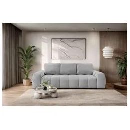 3-Sitzer OTTO HOME "AZITA optionale Schlafsofa mit Bettkasten, Breite 253cm", grau, B:253cm H:87,5cm T:113cm, 100% Polyester, Sofas, Sofa mit Wellenunterfederung, Bubble-Optik, Verl&auml;ssliche Qualit&auml;t