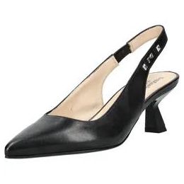 Slingpumps Nero Giardini "Nero Giardini Pumps Leder", Damen, Gr. 38, schwarz, Leder, Schuhe Slingpumps