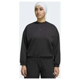 Sweatshirt Adidas PERFORMANCE "YOGA ESSENTIALS COVER-UP", Damen, Gr. XXL, aurora coffee, Obermaterial: 73% Polyester, 19% Baumwolle, 8% Elasthan, Rundhals, angesetztes B&uuml;ndchen, Sweatshirts Sweatshirt