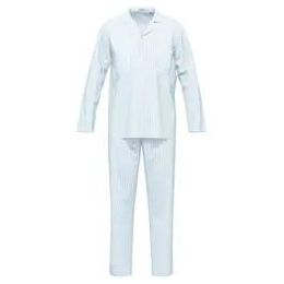 Schlafanzug Seidensticker "Pyjama", Herren, Gr. L, bunt (blau), Obermaterial: 100% Baumwolle CO., Homewear-Sets Schlafanzug
