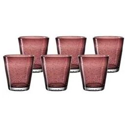 Glas Leonardo "Trinkgl&auml;ser Burano 330 ml 6er Set lila", lila, Glas, Trinkgef&auml;&szlig;e, GlaeserSet Trinkglas