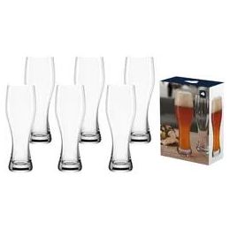 Bierglas Leonardo "Weizenbiergl&auml;ser Taverna 500 ml 6er Set transparent", bunt (transparent), Glas, Trinkgef&auml;&szlig;e
