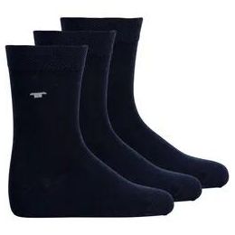 Kurzsocken Tom Tailor "Socken 3er Pack", M&auml;dchen, Gr. 23-26, blau, Obermaterial: 77% Baumwolle CO. 20% Polyamid PA. 3% Elasthan EL., Socken