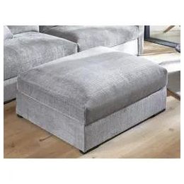 Polsterhocker Home Affaire "Finca XXL, B: 125 cm", hellgrau, B:125cm H:52cm T:101cm, 100% Polyester, Hocker, Polsterhocker, Mega-Hocker, in Cord oder Chenille-Struktur w&auml;hlbar