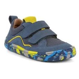 Barfu&szlig;schuh froddo "BAREFOOT BAZE", Jungen, Gr. 28, denim, Leder, Textil, colorblocking, Schuhe Barfu&szlig;schuh, Klettschuh, Sneaker, Freizeitschuh mit bunter Laufsohle