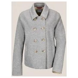 Madeleine Mode Jerseyblazer MADELEINE "Blazer Blazer in Doubleface-Qualit&auml;t", Damen, Gr. 38, gr&uuml;n (silbergrau, kiesel), Obermaterial: 67% Polyester PES. 29% Viskose CV. 4% Elasthan EL., Modern, normal, Blazer