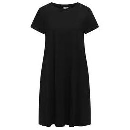 Shirtkleid Ragwear "Chickie", Damen, Gr. S (36), Normalgr&ouml;&szlig;en, schwarz, Material: 50% Baumwolle, 50% Modal, Basic, A-Linie ca. Mitte Oberschenkel, Rundhals, &Auml;rmel ohne &Auml;rmelschlitz abgesteppte Kante, Kleider Shirtkleid, Leichtes Damen Sommerkleid