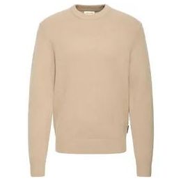 Strickfleece-Pullover Casual Friday "Strickpullover CFANDRO", Herren, Gr. S, silber (silber mink melange), Obermaterial: 50% Polyacryl PAN. 28% Polyester PES. 22% Nylon NY., Pullover