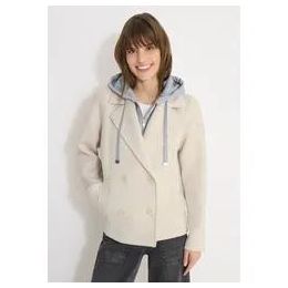Cabanjacke Cecil, Damen, Gr. XL (44), dust beige, Stoff, Obermaterial 1: 93% Polyester, 7% Elasthan; Obermaterial 2: 82% Baumwolle, 18% Polyester, unifarben, comfort fit normal, ohne Ausschnitt, B&uuml;ndchen, Jacken