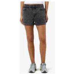 Jeansshorts Noisy may "NMMONI HW DNM SHORTSAZ391DG NOOS", Damen, Gr. M (38), N-Gr, dunkelgrau denim, Denim/Jeans, Obermaterial: 99% Baumwolle, 1% Elasthan, unifarben, slim fit kurz, Jeans Jeansshorts