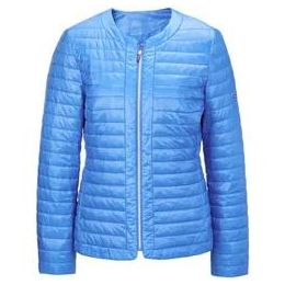 Steppjacke GOLDNER "Kurzgr&ouml;&szlig;e Steppjacke in zart gl&auml;nzender Qualit&auml;t", Damen, Gr. 19, blau (azurblau), Obermaterial: 100% Polyamid PA., Sonstiges, Jacken Steppjacke, mit Rei&szlig;verschluss und Eingrifftaschen