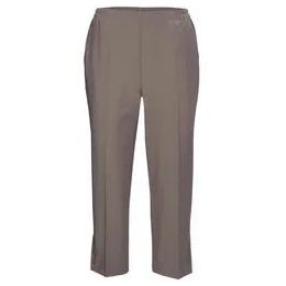 Caprihose GOLDNER "Kurzgr&ouml;&szlig;e Pflegeleichte Capri-Schlupfhose", Damen, Gr. 20, K-Gr, beige (taupe), Obermaterial: 100% Polyester COOLMAX(R) PES(Coolmax)., normal, Hosen Caprihose, Ohne
