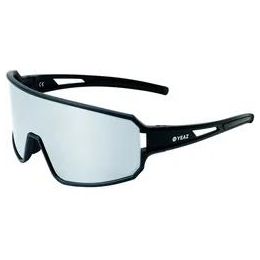 Sportbrille YEAZ "Sport-Sonnenbrille Black/Silver Mirror SUNWAVE", Damen, silber, Sonnenbrillen