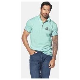 Poloshirt Jan Vanderstorm "Poloshirt KNUTLAND", Herren, Gr. 4XL, blau (mint), Obermaterial: 100% Baumwolle CO., Shirts