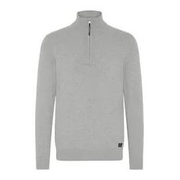 !Solid Troyer SOLID "Troyer SDAkanvis", Herren, Gr. 3XL, grau (gray melange), Obermaterial: 70% Baumwolle CO recyc.. 30% Polyester Pol. recyc.., Pullover Troyer