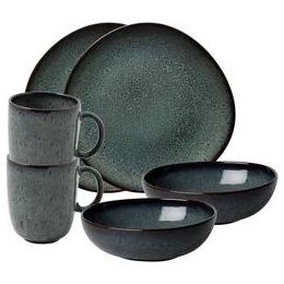 Villeroy & Boch Geschirr-Set "Fr&uuml;hst&uuml;cks-Set Lave 6er Set", grau (gris), 6 tlg., Steingut, LIKE. BY VILLEROY & BOCH, Geschirr-Sets, Fr&uuml;hst&uuml;cks-Set Geschirr-Set