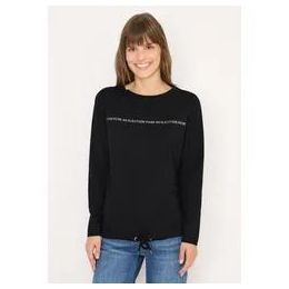 Langarmshirt Cecil, Damen, Gr. XS (36), schwarz, Web, 48% Baumwolle, 48% Modal, 4% Elasthan, unifarben, comfort fit normal, U-Boot-Ausschnitt, abgesteppt, Shirts Langarmshirt, im soften Baumwoll-Mix