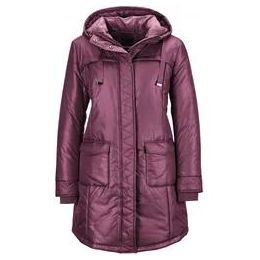 Winterjacke GOLDNER "Anorak", Damen, Gr. 44, lila (beere), Obermaterial: 100% Polyester PES., Rippe, Jacken Winterjacke, Gehschlitz