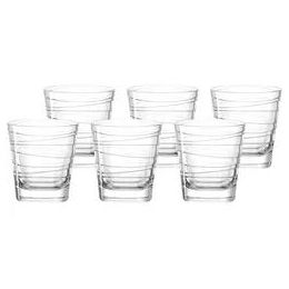 Glas Leonardo "Trinkgl&auml;ser Vario Struttura 250 ml 6er Set transparent", bunt (transparent), 6 tlg., Glas, Trinkgef&auml;&szlig;e, GlaeserSet Trinkglas